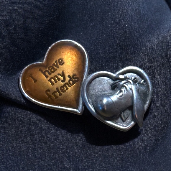 Disney | Jewelry | Vintage Disney Eeyore I Have My Friends Double Heart ...